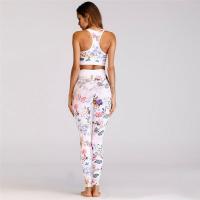 China Custom Athletic Apparel Printing Floral Crop Top + Yoga Leggings Trousers for sale