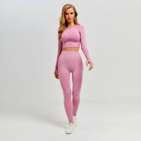 China Seamless Women's Yoga Apparel Gym Fitness Clothing , Women Long Sleeve Yoga Activewear for sale