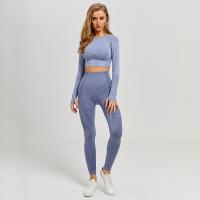 China Seamless Women's Yoga Apparel Gym Fitness Clothing , Women Long Sleeve Yoga Activewear for sale