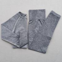 China Nylon Women's Yoga Apparel Set Gym Yoga Clothes Fitness Leggings + Cropped Shirts for sale