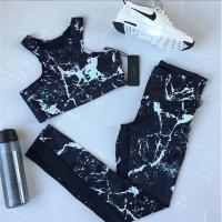 China Sport Suit Print Women's Yoga Apparel , Breathable Yoga Set Sexy Sporty Ladies Gym Wear for sale
