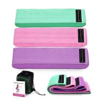 China 3 Piece Set Fitness Rubber Bands / Expander Elastic Band With LOGO Customized for sale