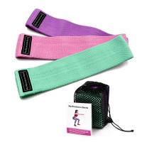 China Durable Hip Circle Resistance Band / Yoga Anti Slip Exercises Braided Elastic Band for sale