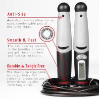China Indoor / Outdoor Fitness Jump Ropes , Calorie Skipping Rope With Digital Counter for sale