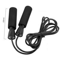 China Black Adjustable Jump Rope / Aerobic Exercise Skipping Jump Rope Exercise for sale
