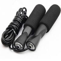 China Black Adjustable Jump Rope / Aerobic Exercise Skipping Jump Rope Exercise for sale