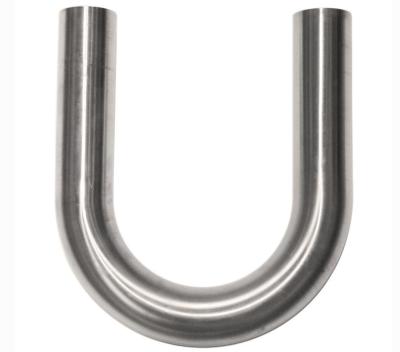 China 180 Degree U Shape Mandrel Bend 1.5D CLR 304 Stainless Steel U Exhaust Bend Tube for Custom Exhaust for sale