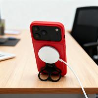 China Leather Covered MagSafe Phone Case Wireless Charging with Textured Grip for sale