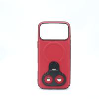 China Leather Covered MagSafe Phone Case Wireless Charging with Textured Grip for sale