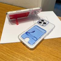 China Cell Phone Clear TPU Case Slim Fit With Built In Card Slot for sale