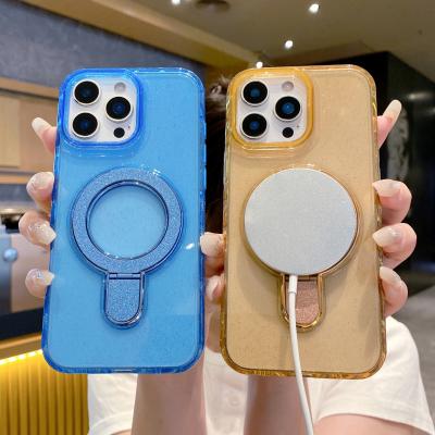 China TPU MagSafe Compatible Phone Case Drop Protection with Rhinestone Lens Ring for sale