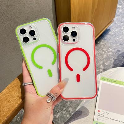 China 2 in 1 TPU Magsafe Phone Case Drop Protection with 4 Corners Airbags for sale