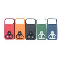 China Leather Covered MagSafe Phone Case Wireless Charging with Textured Grip for sale