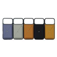 China Kickstand Leather Phone Case Customizable Logo Holds 3 Cards for sale