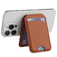 China IPhone Magsafe 4 Card Wallet For With Built In Magnets Thumb Slot for sale