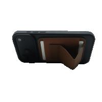 China Foldable Stand Magsafe Card Wallet For Handsfree Viewing On Subway / Cafe for sale