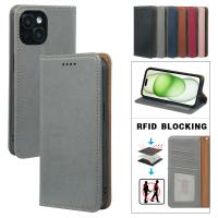China RFID Blocking Protection Flip Phone Case with Multiple Card Slots / Cash Pocket for sale