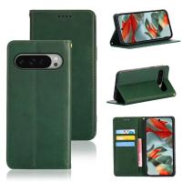 China Google Pixel 9 Series Leather Wallet Case With Kickstand Camera Protection Cash Slot for sale
