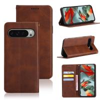 China Google Pixel 9 Series Leather Wallet Case With Kickstand Camera Protection Cash Slot for sale