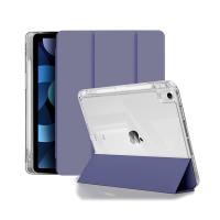 China Transparent Back iPad Tablet Case Shockproof with Tri Fold Stand for sale