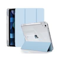 China Transparent Back iPad Tablet Case Shockproof with Tri Fold Stand for sale
