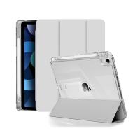 China Transparent Back iPad Tablet Case Shockproof with Tri Fold Stand for sale