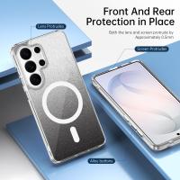 China For Customizable Logo Samsung Galaxy S25 Ultra Gradient Glitter Magnetic Phone Case Clear Shockproof Cover for sale