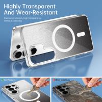 China For Customizable Logo Samsung Galaxy S25 Ultra Gradient Glitter Magnetic Phone Case Clear Shockproof Cover for sale