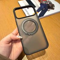 China Customized Logo 360° Rotatable Semi-Transparent  MagSafe Phone Case Direct sales from the source factory for sale