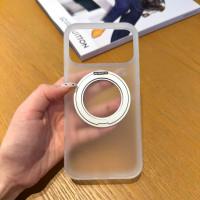 China Customized Logo 360° Rotatable Semi-Transparent  MagSafe Phone Case Direct sales from the source factory for sale