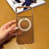China Customized Logo 360° Rotatable Semi-Transparent  MagSafe Phone Case Direct sales from the source factory for sale