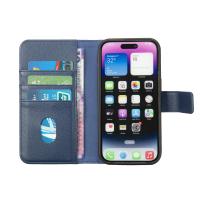 China Customizable Logo  Litchi Grain Leather Detachable Wallet Case Phone Case Manufacturer for sale
