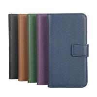 China Customizable Logo  Litchi Grain Leather Detachable Wallet Case Phone Case Manufacturer for sale