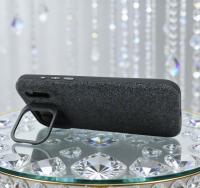 China Customized Diamond-Embedded Half-Wrap Leather Phone Case for sale