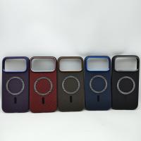 China Custom Carbon Fiber Material Leather Phone Case for sale