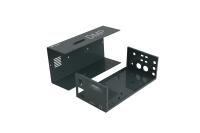 China Bending Aluminum Sheet Metal Powder Coating Black Battery Box Stamping Parts for sale