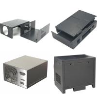 China Bending Aluminum Sheet Metal Sandblasting Parts Black Battery Box Stamping Parts for sale