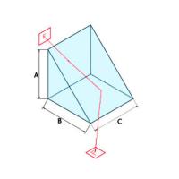 China N BK7 Right Angle Glass Prism 350nm High Precision Prism for sale