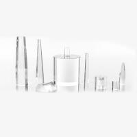 China 200mm Visible Crystal Glass Block Al2O3 Light Guide Sapphire Block for sale