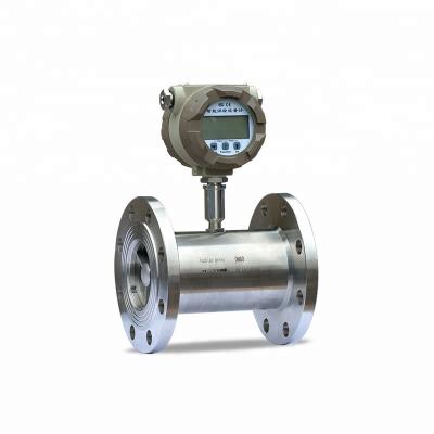 China 4-20mA output water turbine flow meter for liquid measurement for sale