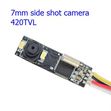 China Super mini IR camera module for endoscope, side shot, 7mm wide, 1/5" CMOS, Auto AWB, 420TVL, DC3.5V~6V for sale