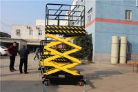 China Yellow Mobile Scissor Lift Table Battery Operated Scissor Lift Lifting Max Height 16m for sale