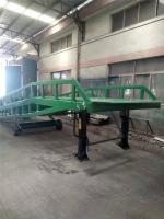 China Truck Unloading Mobile Yard Ramp Green Movable Dock Ramp High Working Efficiency for sale
