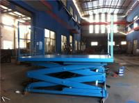 China Cargo Stationary Hydraulic Lift Table Four Safety Handrail 1200mm Double Scissors for sale