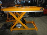 China Harbor Freight Hydraulic Table 1.80*1.20m Table Size Lifting Up By Motorized With Yellow Color for sale