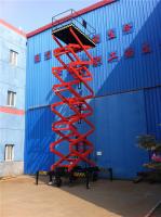 China Heavy Duty Portable Scissor Lift Manganese Scissor Arms Q345B Motorized Wheel for sale