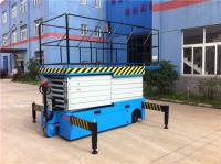 China Indoor Aerial Maintentce Electric Walking Motorized Wheel Mobile Scissor Lift Table for sale