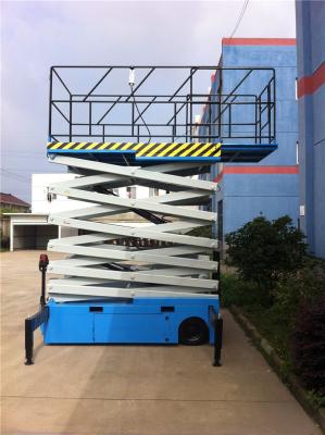 China Yellow Color 500KG Electric Hydraulic Scissor Lift With Extendable Platform for sale