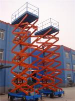 China Forklift Aerial Platform Mobile Scissor Lift With Manual Lowering Valve for sale