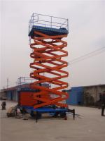 China 9m Height Mobile Scissor Lift Hydraulic Scissor Lift Platform Anti Skid Diamond Platform for sale